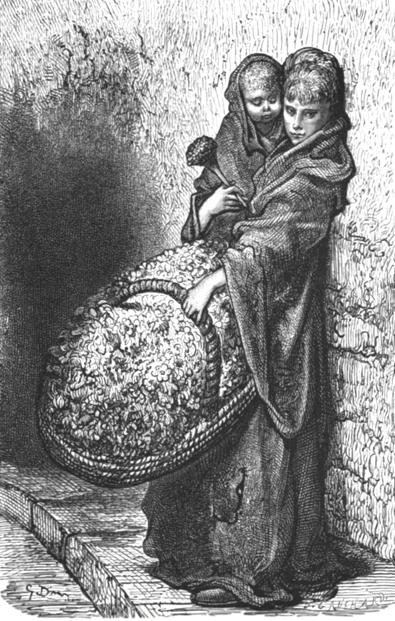 A Flower Girl by Gustave Dore: Buy fine art print