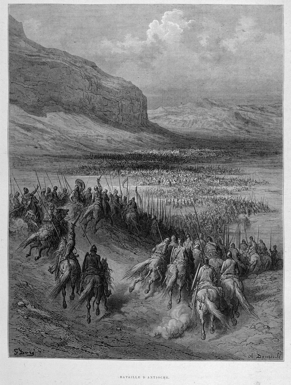 Battle of Antioch during the first crusade by Gustave Doré