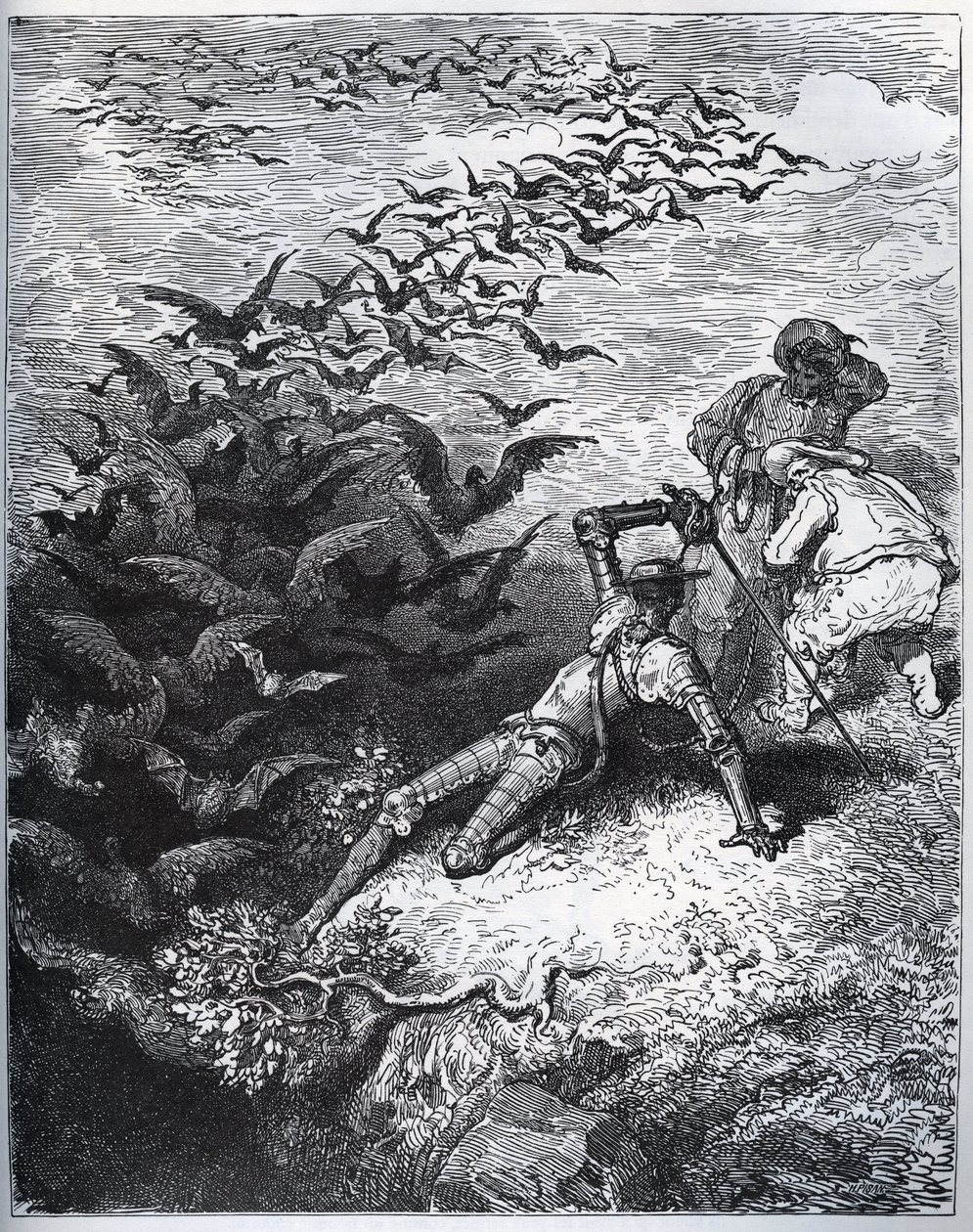 Don Quixote in the Cave of Montesinos - from 'Don Quixote de la Mancha ...