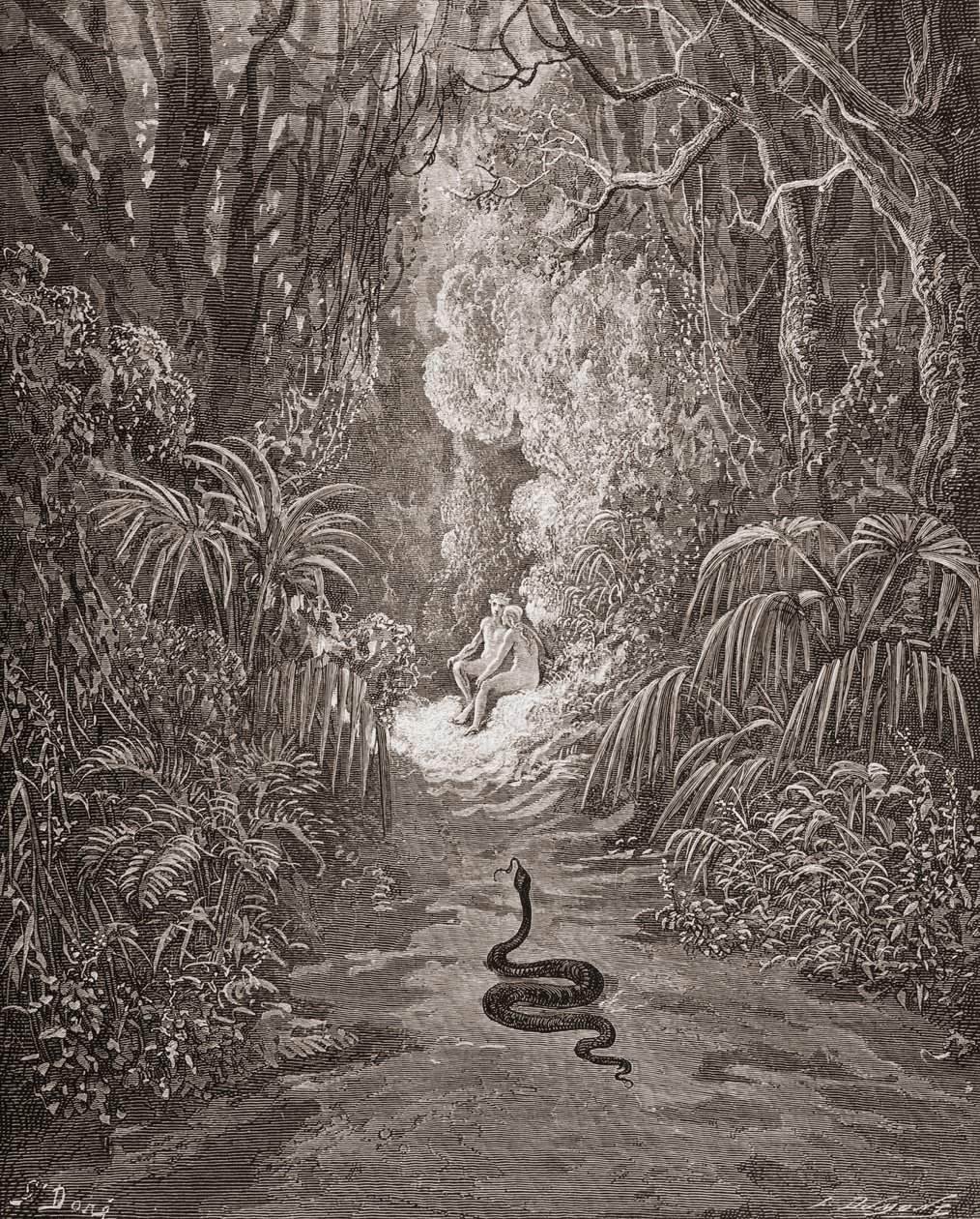 Illustration by Gustave Dore for Paradise Lost by John Milton Book IX ...
