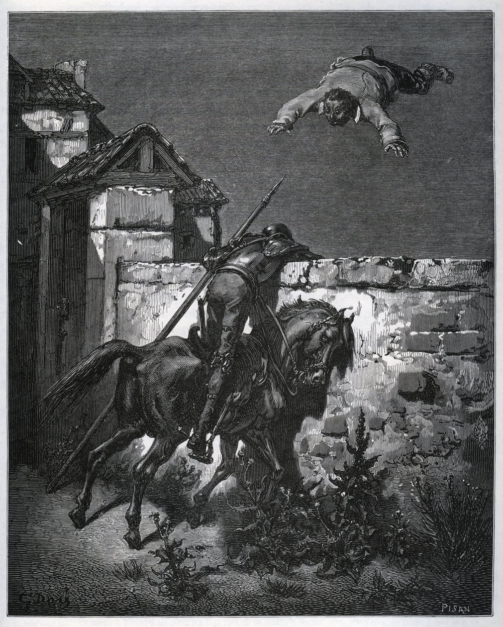 Sancho Panza gets fooled, and Don Quixote can't intervene - from 'Don ...