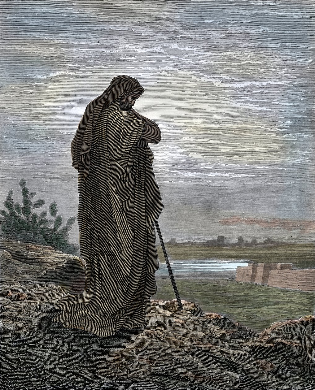 The Prophet Amos (engraving) from 'The Bible' by Gustave Dore (1832-1883)