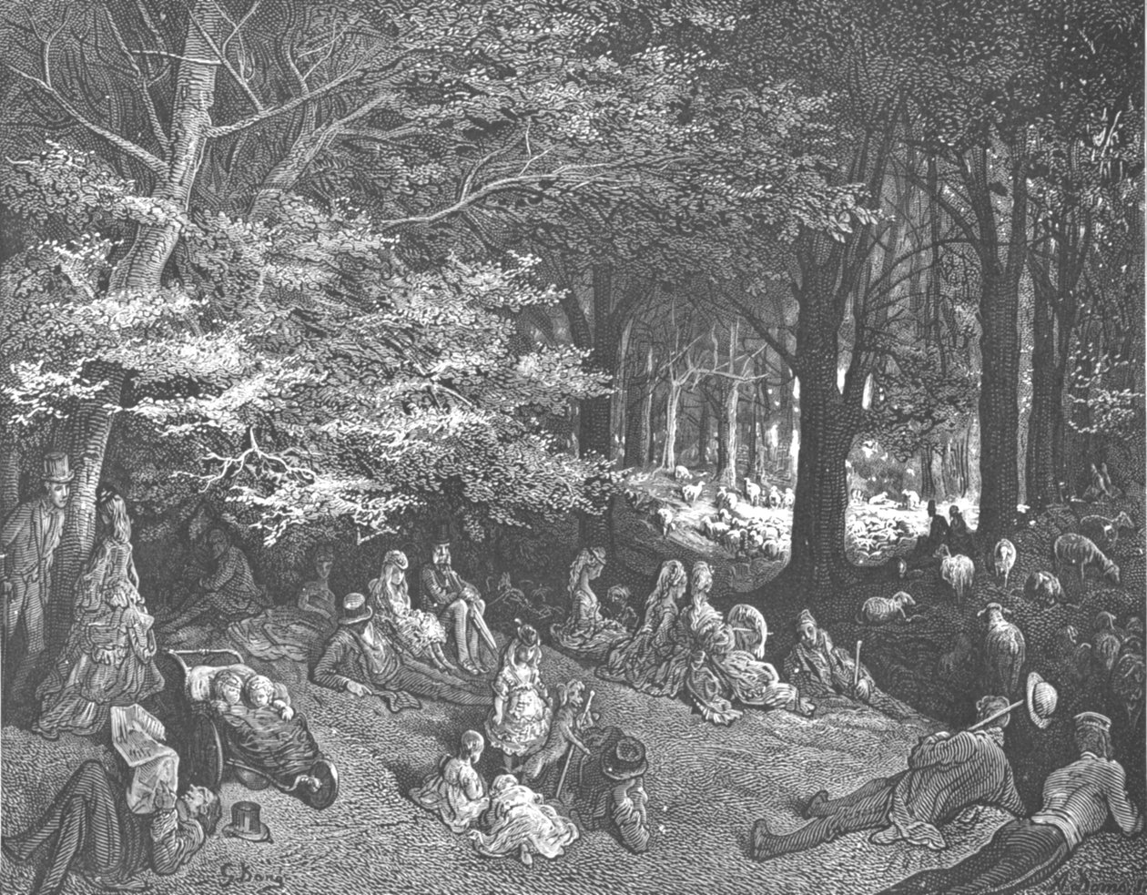 Under The Trees - Regent's Park by Gustave Dore