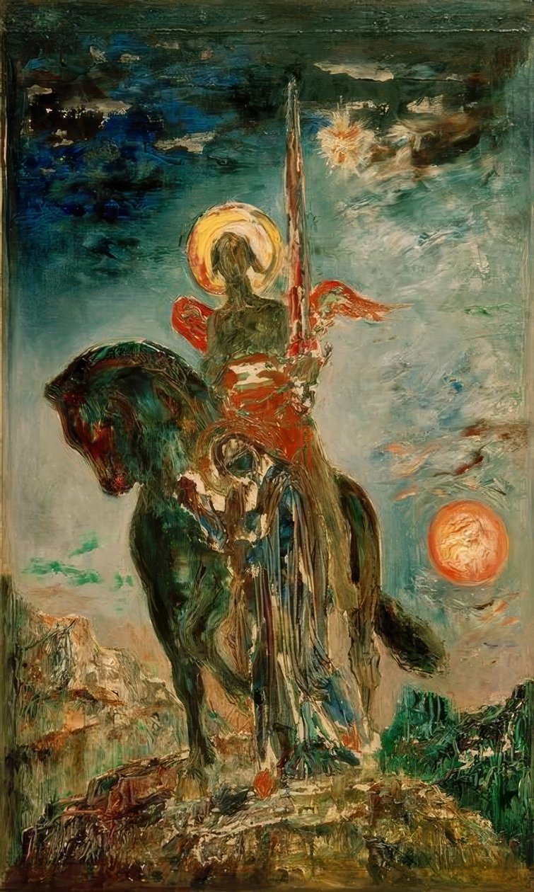 The Parcae and the Angel of Death by Gustave Moreau