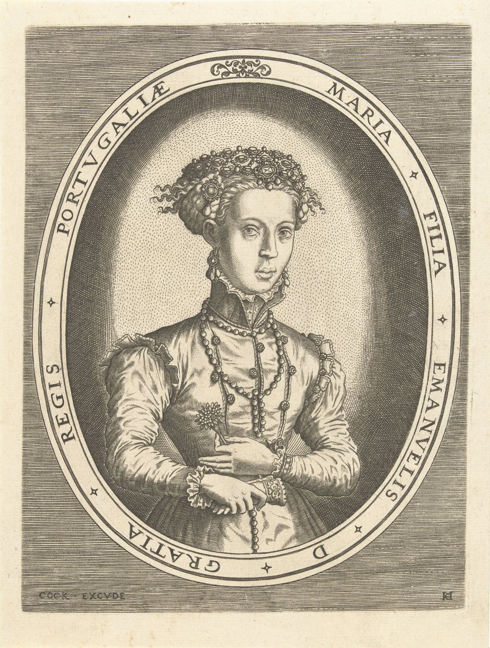 Portrait of Princess Maria of Portugal by Hans Collaert (I)