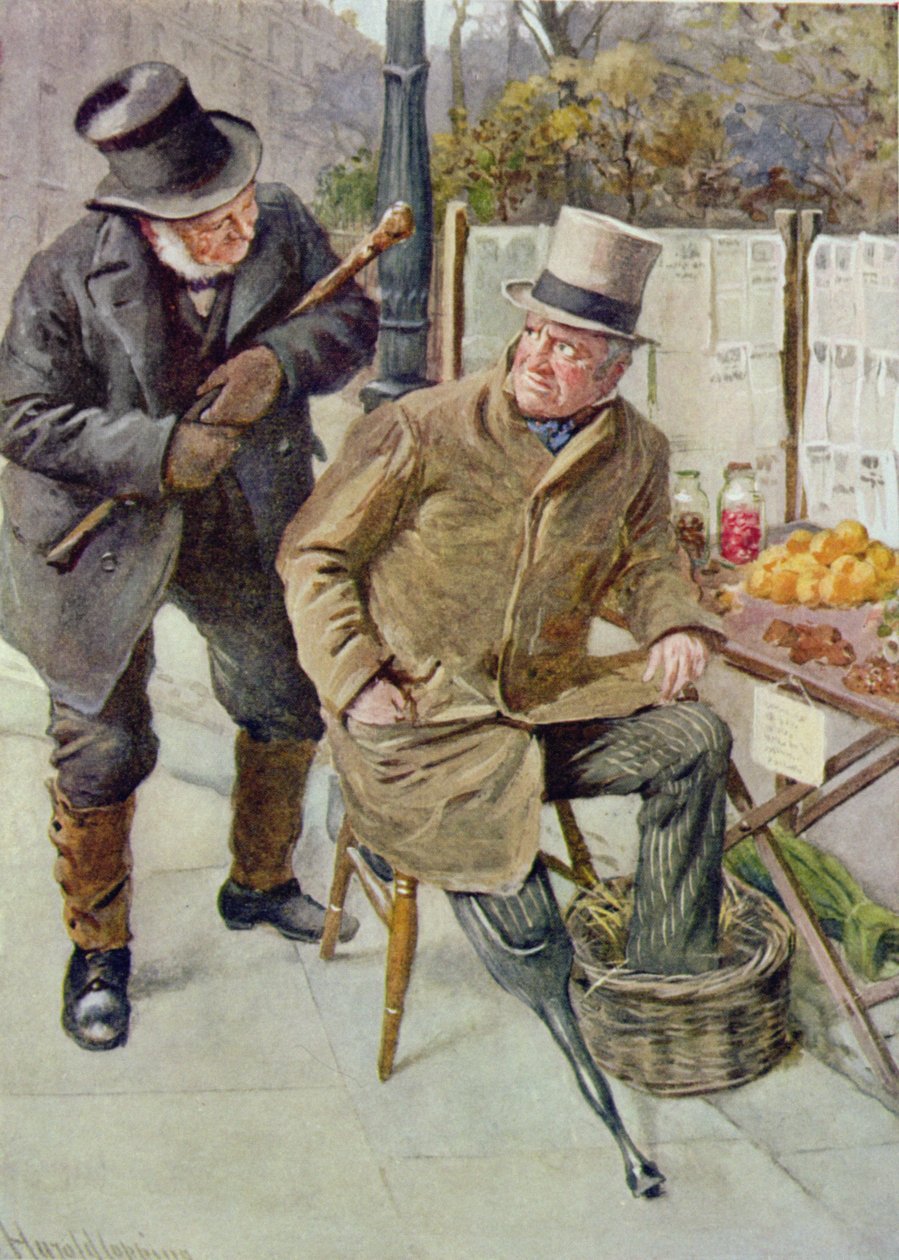 Mr Boffin and Silas Wegg, illustration for 'Character Sketches from ...