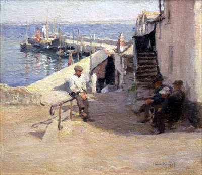 Newlyn Street Scene by Harold Harvey: Buy fine art print