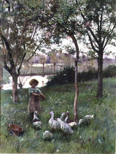 Feeding Time by Hector Caffieri: Buy fine art print