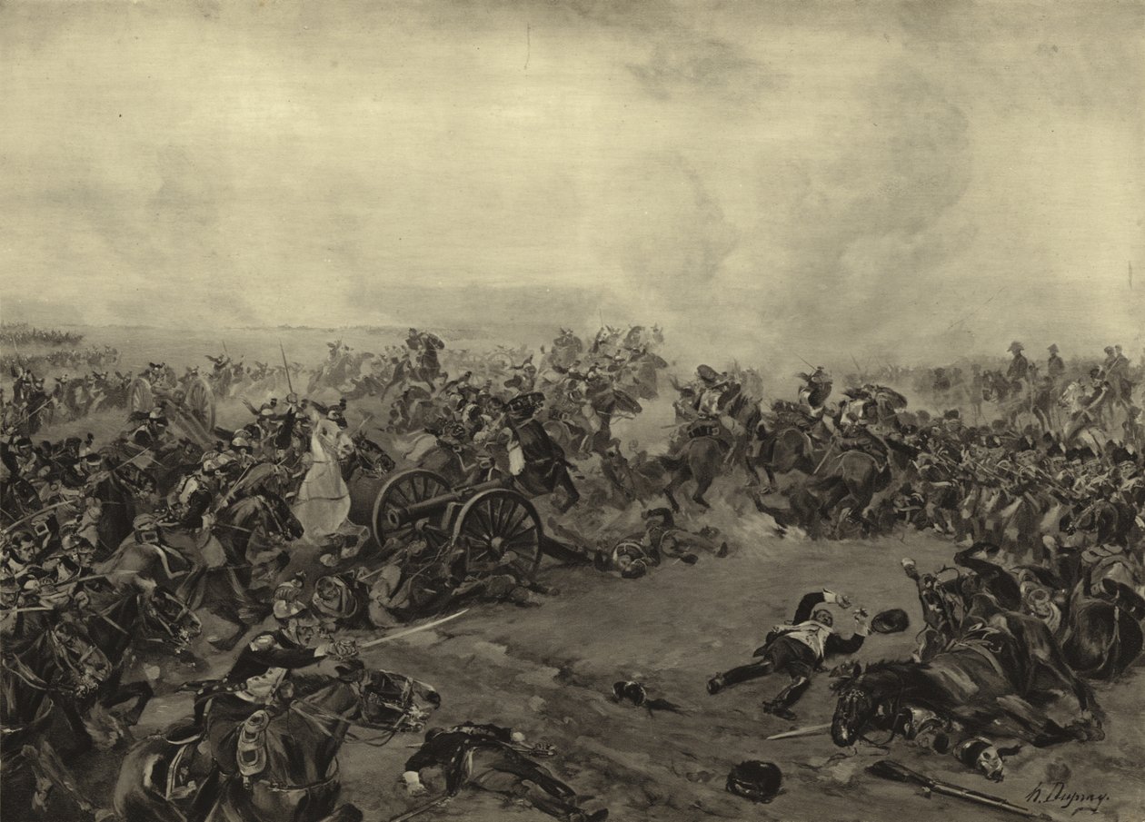 Battle of Waterloo, 1815 by Henri Louis Dupray