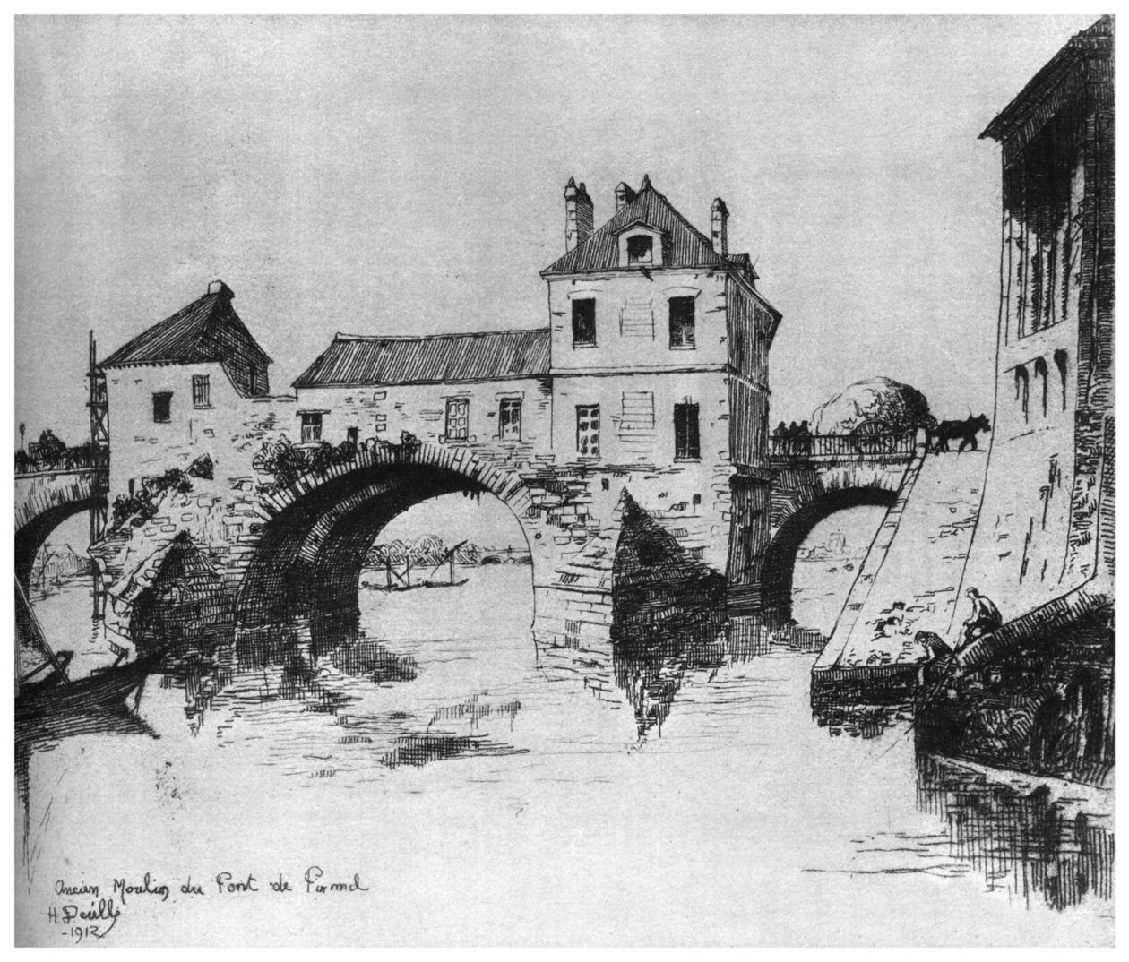 Ancient Mill, c. 1840-1880 by Henri Deville