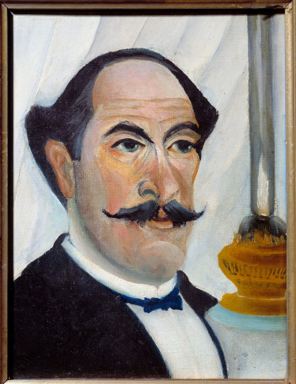 Self Portrait with Lamp by Henri J.F. Rousseau