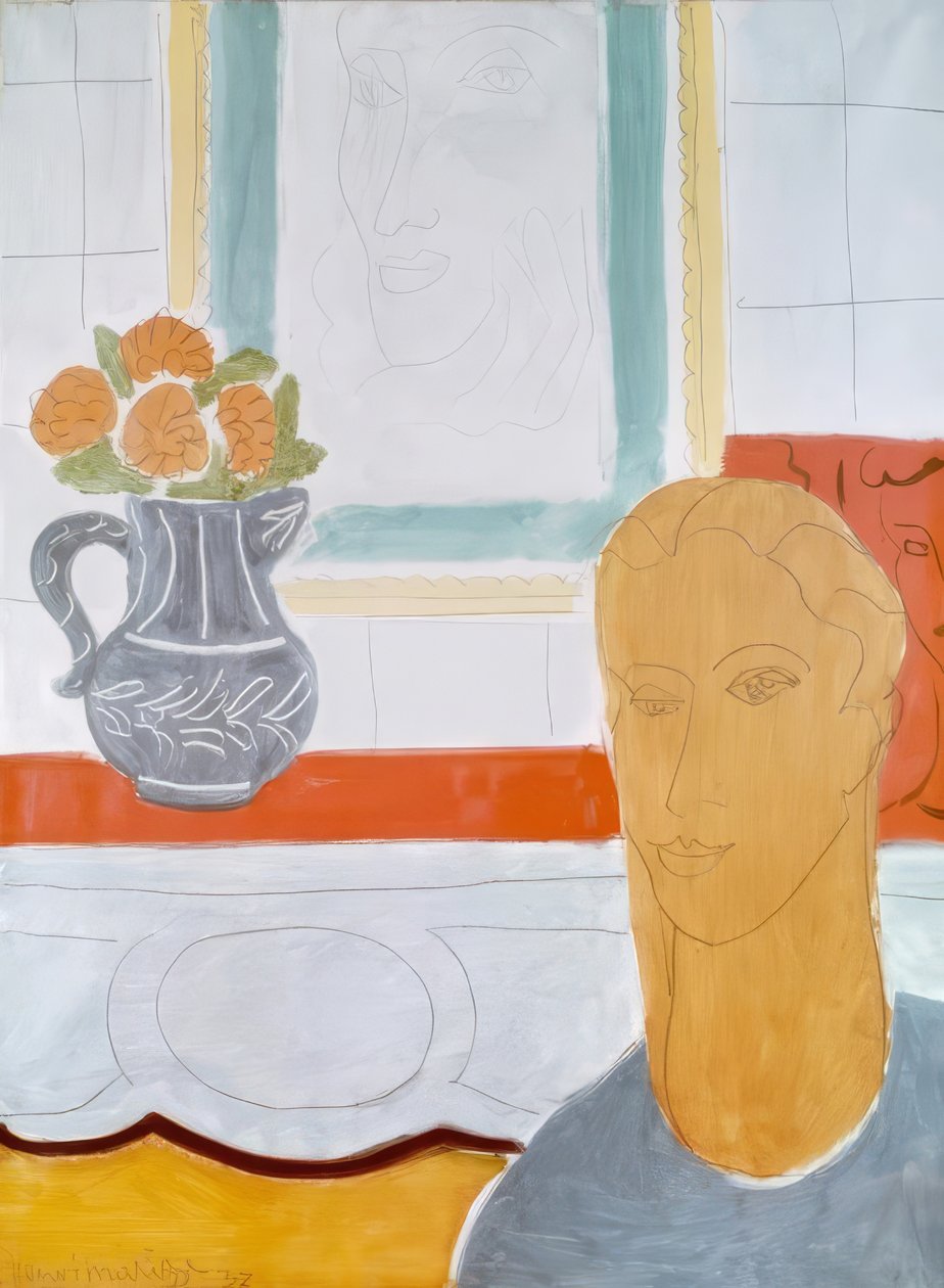 Ochre Head by Henri Matisse: High-quality fine art print