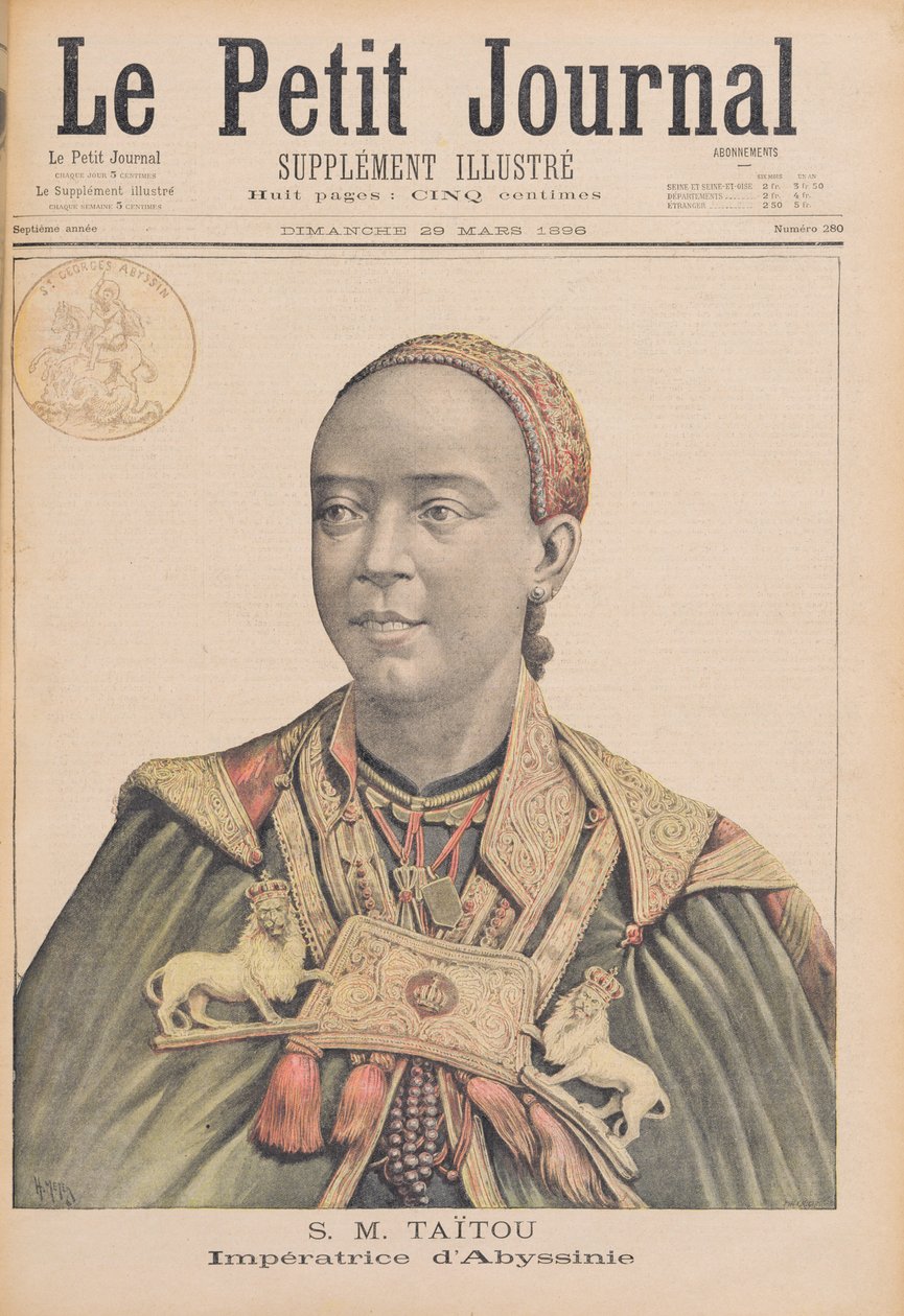 Portrait of Taytu Betul, Empress of Ethiopia by Henri Meyer