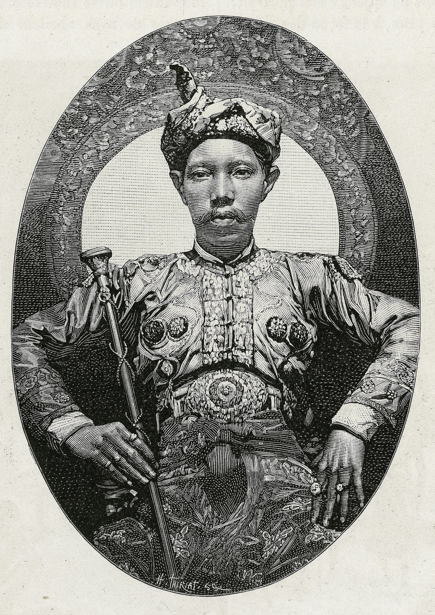 Portrait of Mohammed Yamalul Alam, sultan of Soulou (or Sulu ...
