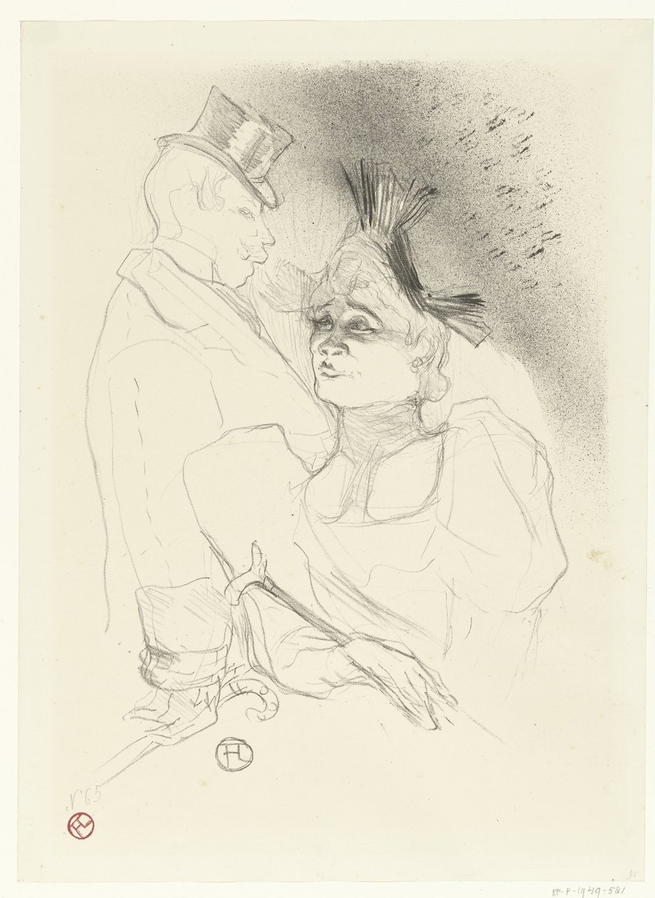 Portrait of Singer Marcelle Lender and Comedian Louis Bouchenez or the ...