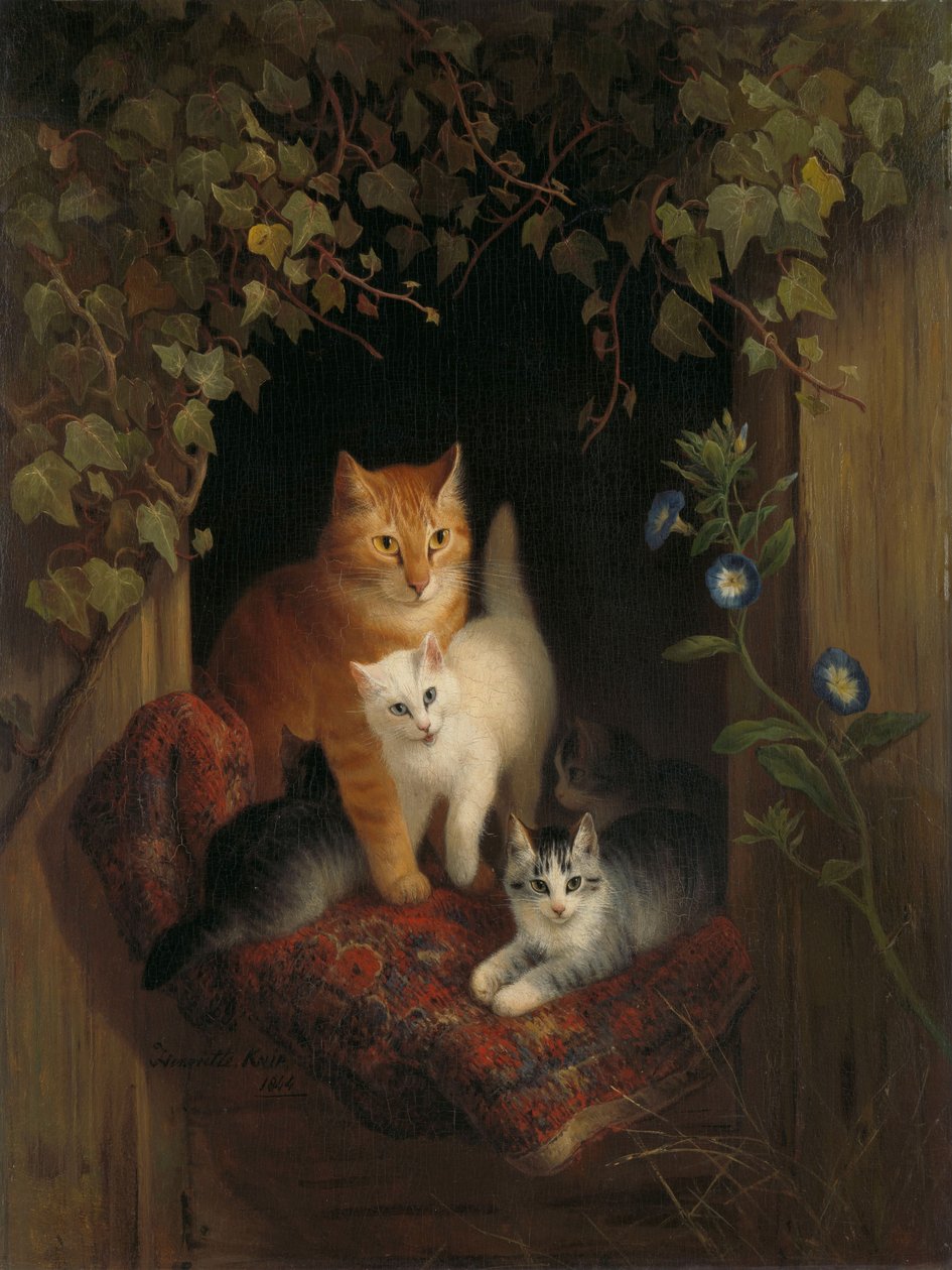 Cat with Kittens by Henriette Ronner: Buy fine art print