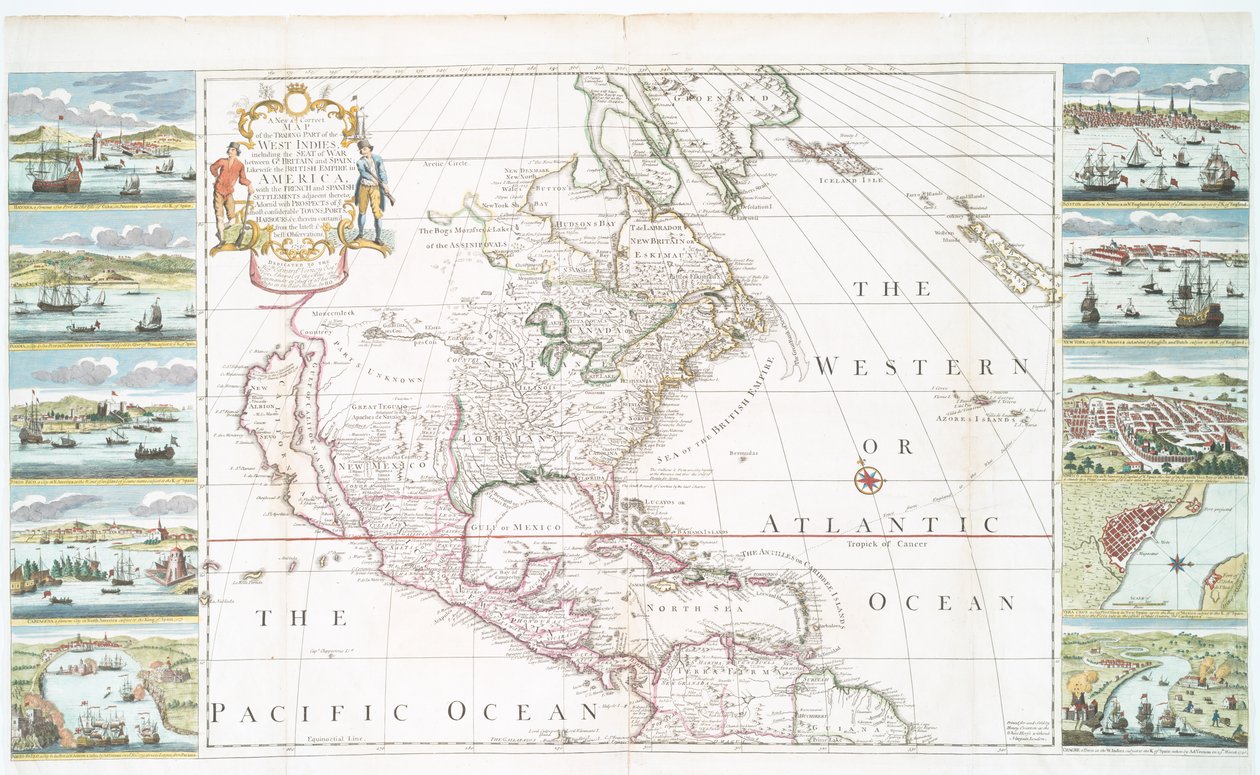 A New and Correct Map of the Trading Part of the West Indies