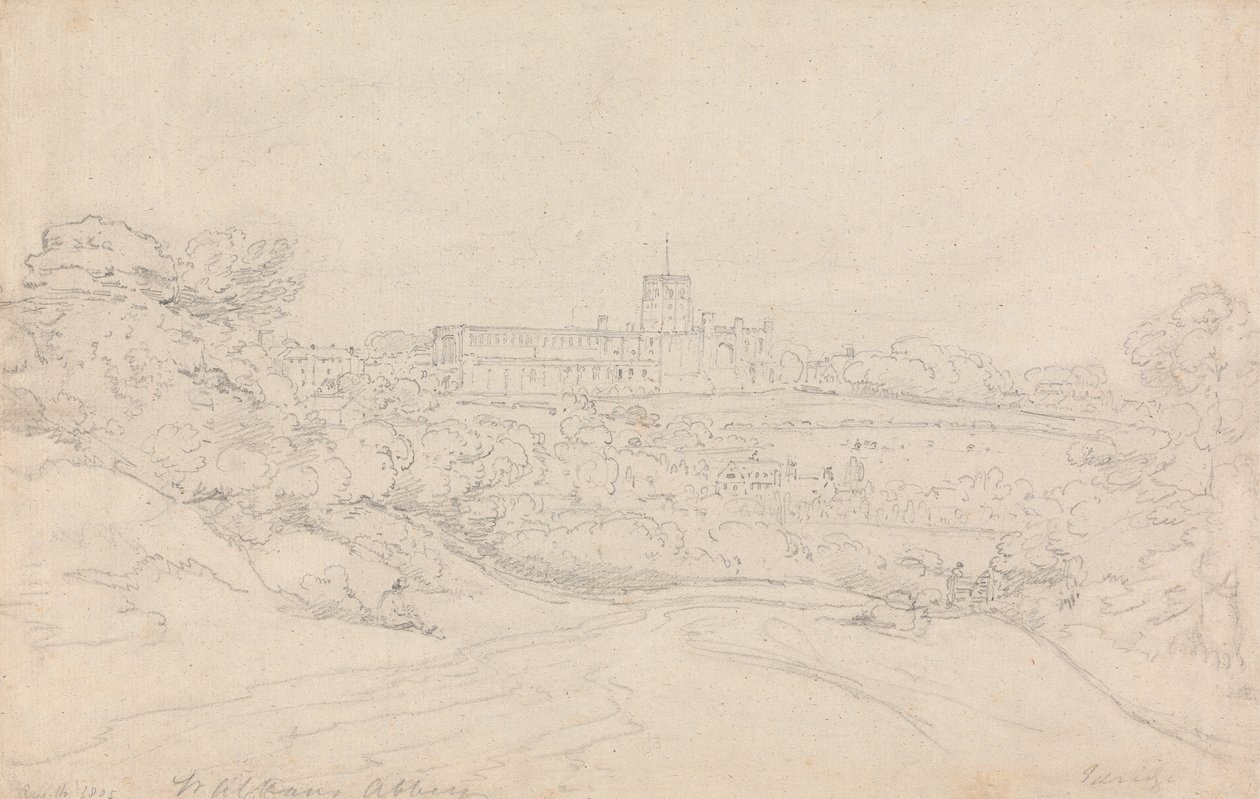 St. Alban's Abbey by Henry Edridge: Premium art reproduction
