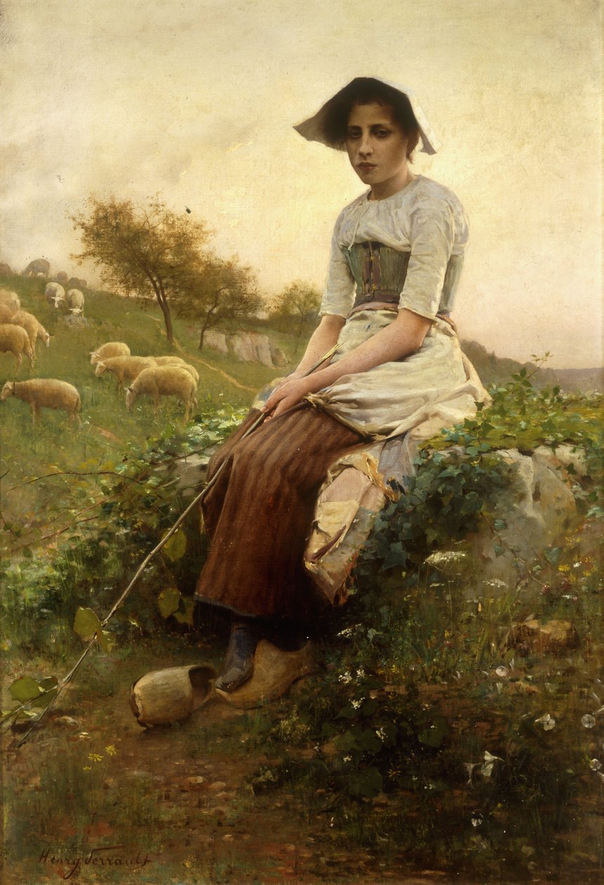 The Shepherdess by Henry Paul Perrault: Buy fine art prints