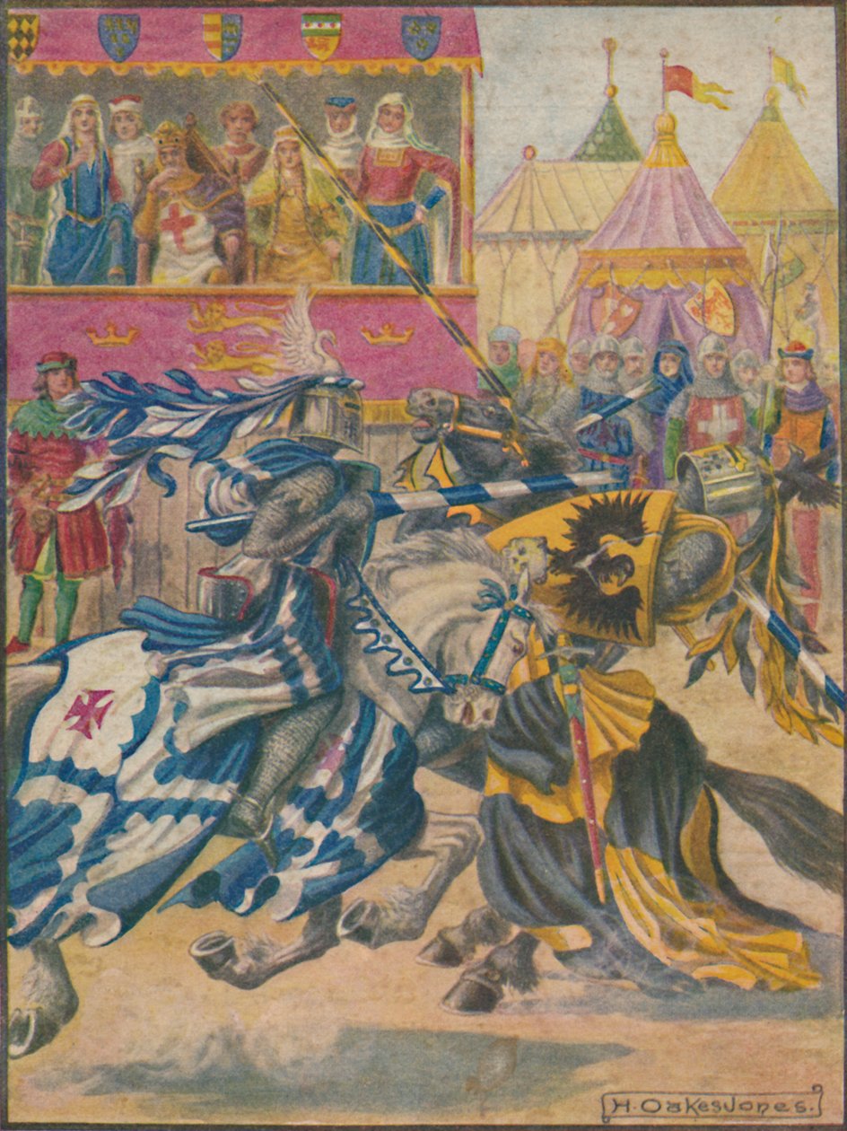 Jousting Match, 1929 by Herbert Oakes Jones: Fine art print