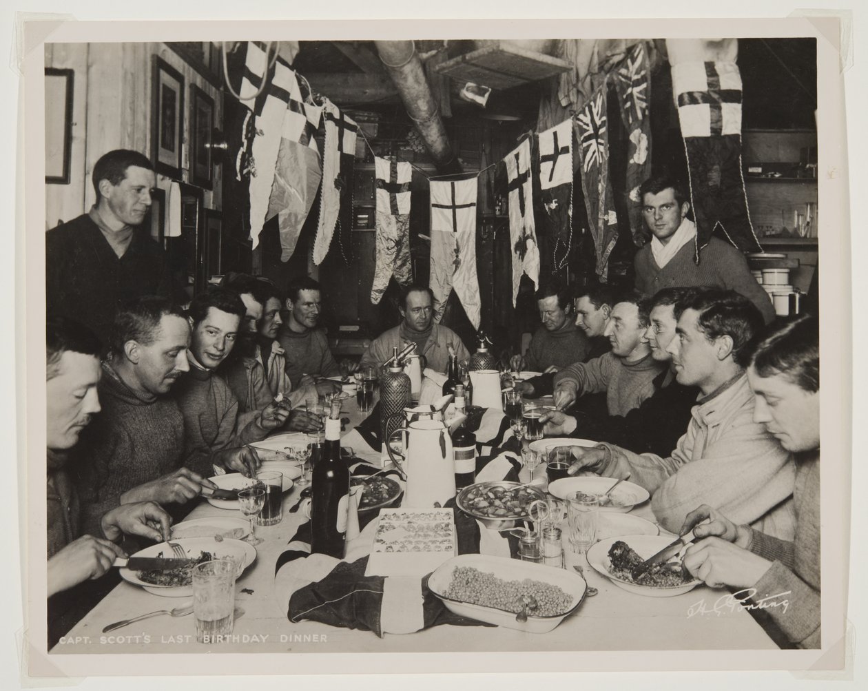 Captain Scott's Last Birthday Dinner, during the Terra Nova Expedition ...
