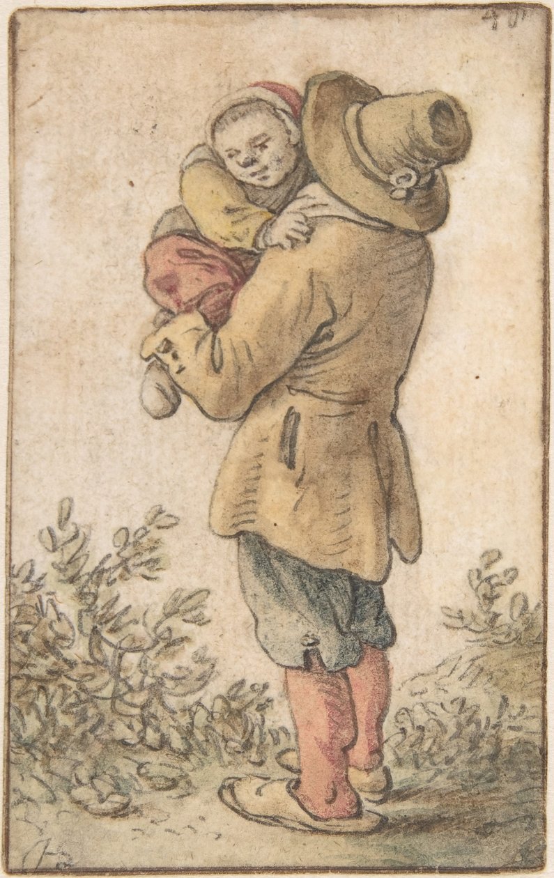 Peasant with Child, 17th century