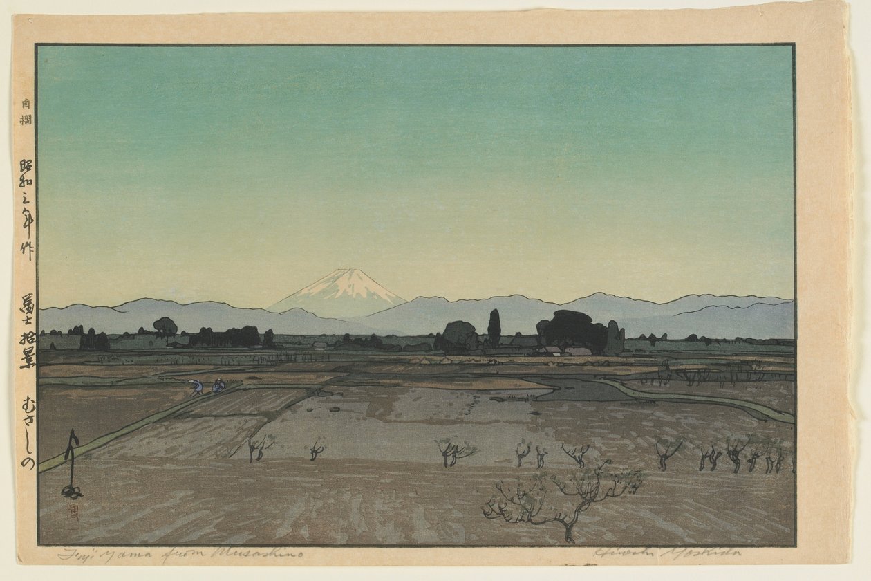 Fuji from Musashino, from the series, Ten Views of Mount Fuji