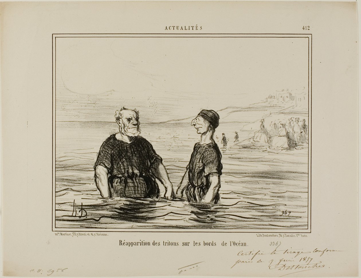 The Reappearance of the Tritons of the Sea, plate 412 from Actualities