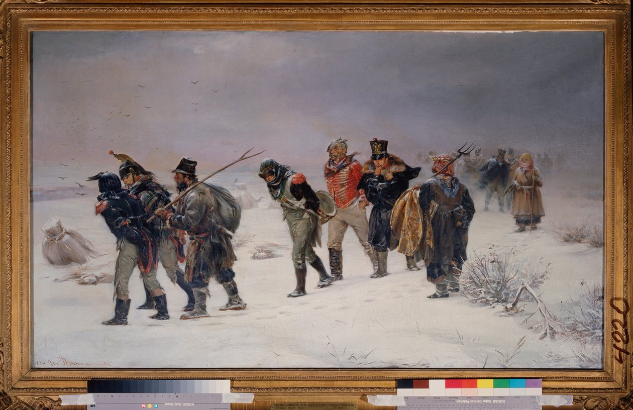 In 1812 (Napoleon's captured soldiers marching in the snow)
