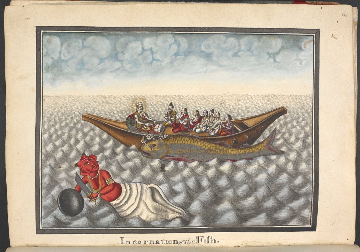 Fish incarnation, Matsya avatara, first incarnation of Vishnu