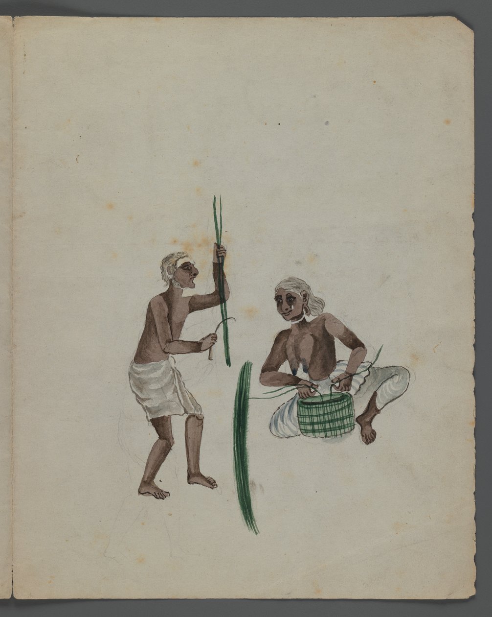 One of a set of nine images showing Indians in different professions