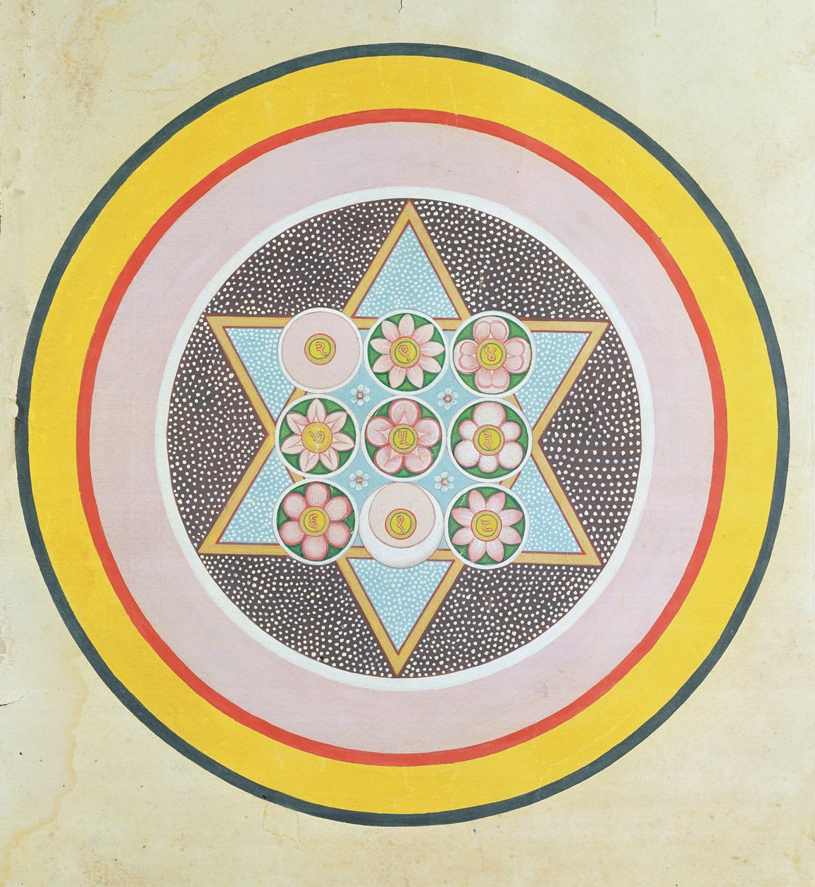 Tantric star design by Indian School: Buy fine art print