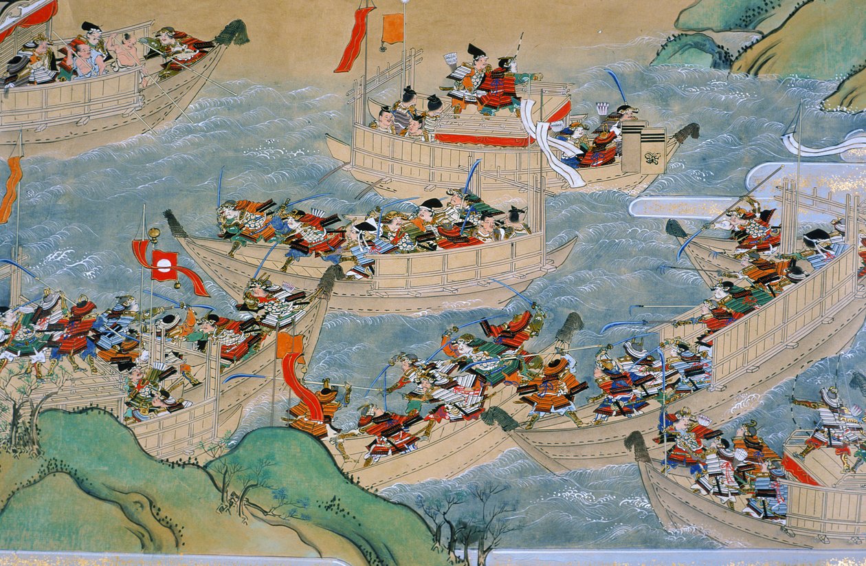 Scroll of Dannoura Battle where the Heike Clan fights the Genji clan