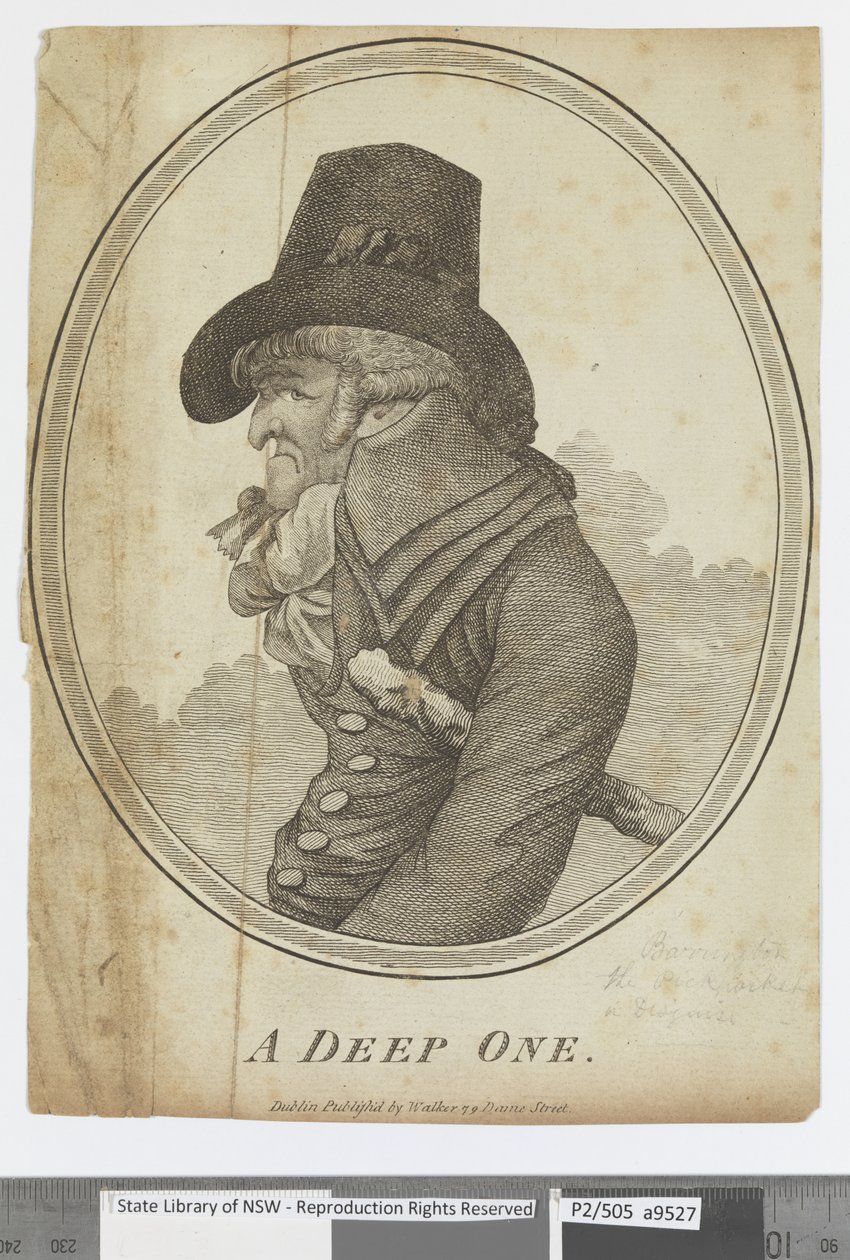 A Deep One [Portrait of George Barrington] by Irish School