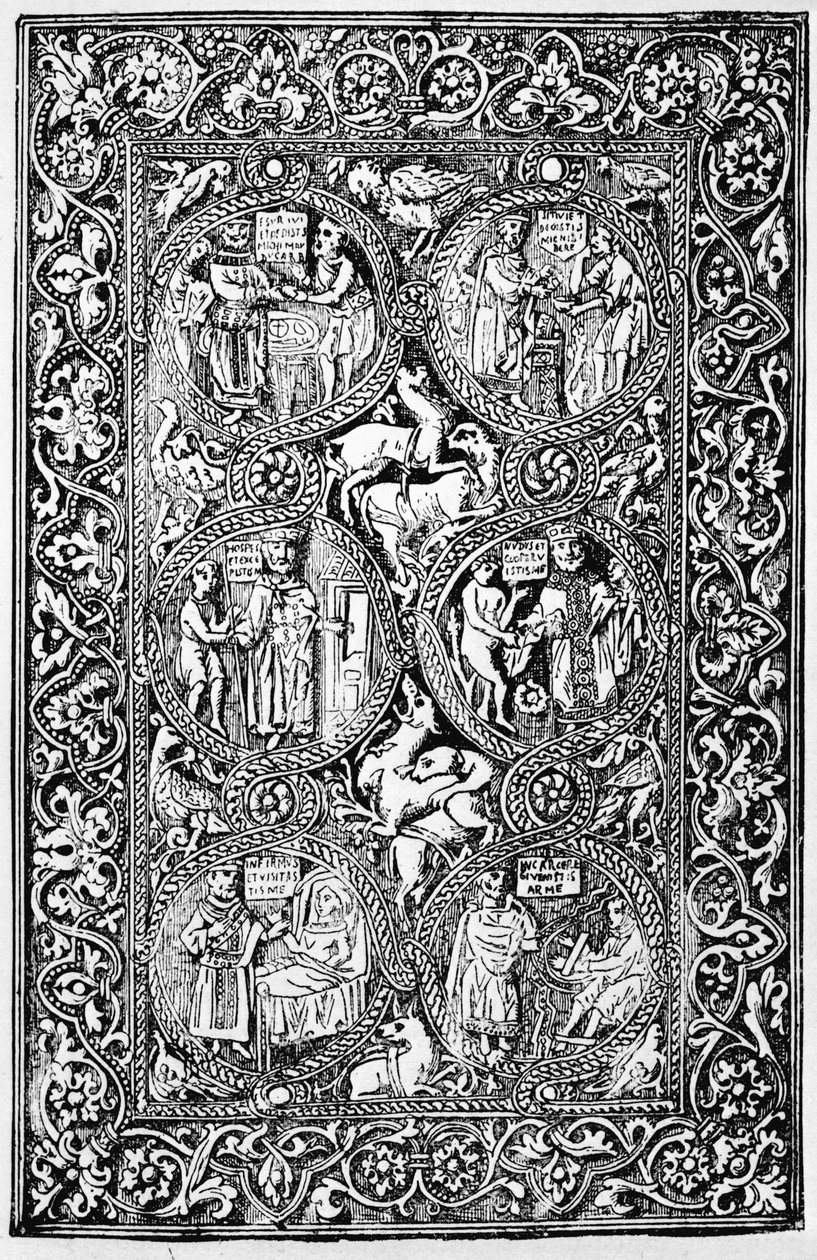 A Copy of the Ivory Back Cover of Queen Melisende's Psalter, Reproduced ...