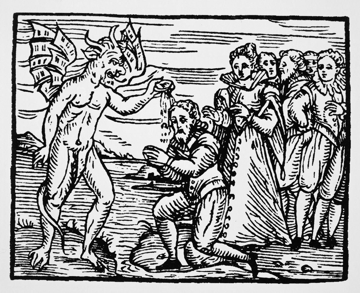 Baptism by the Devil, copy of an illustration from Compendium ...