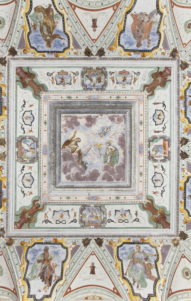 Room of Jupiter and Mercury: Jupiter, Mercury and Cupid, surrounded by ...