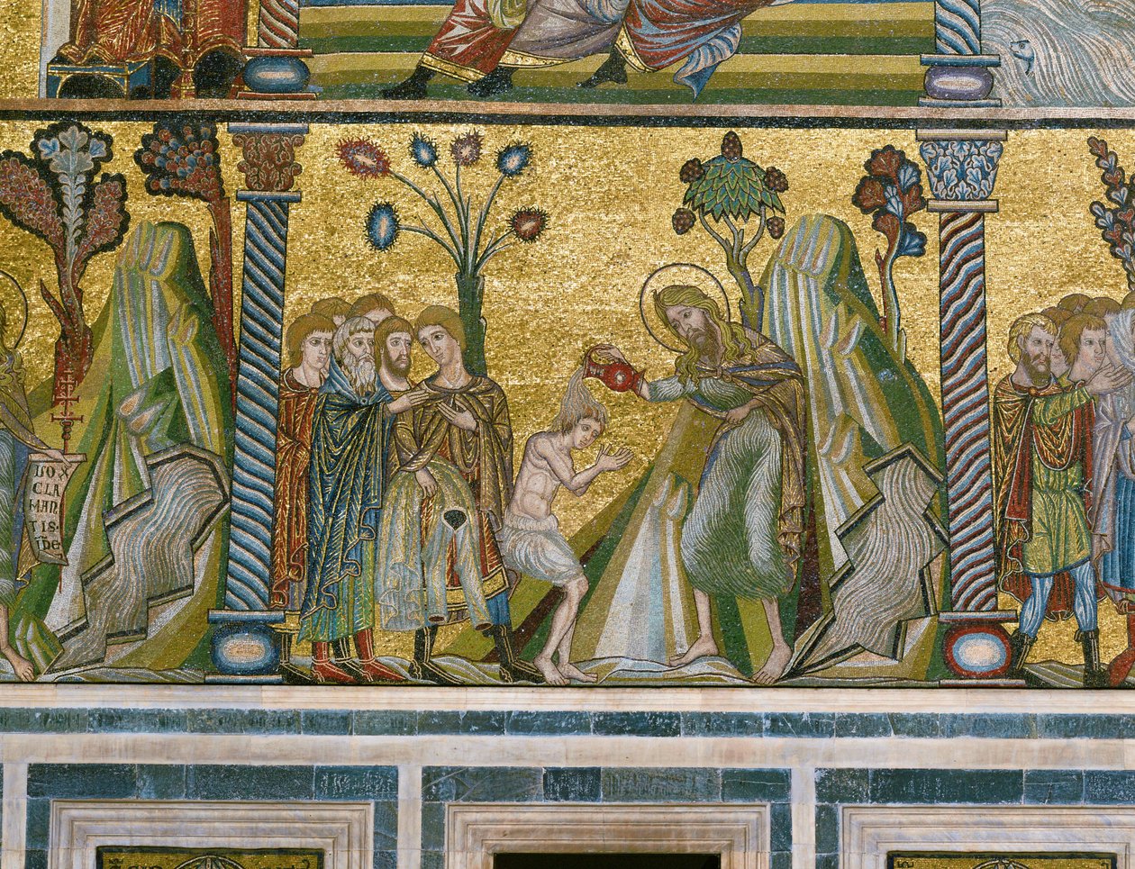 Saint John Baptizing in the Jordan River by Italian school
