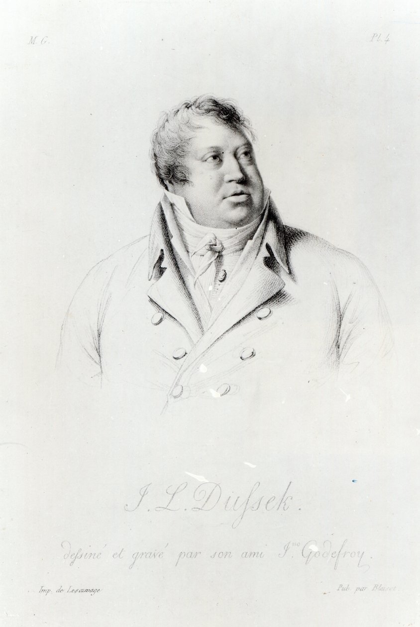 Jan Ladislav Dussek (1760-1812) by J. Godefroy