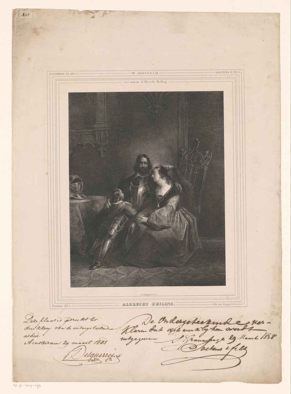 Albrecht Beiling Bids Farewell to Wife and Child