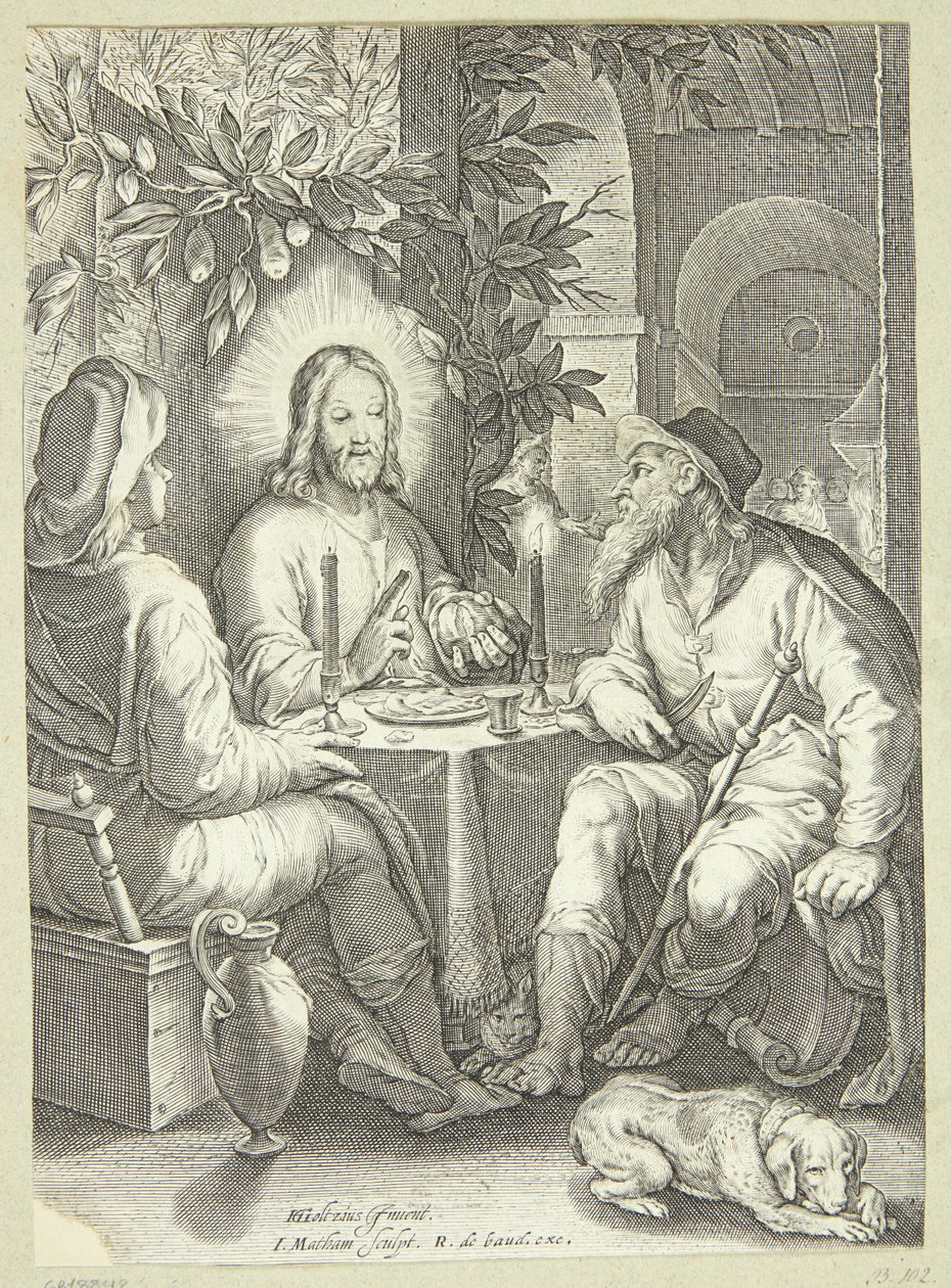 Jesus in Emmaus by Jacob Matham: Buy fine art print