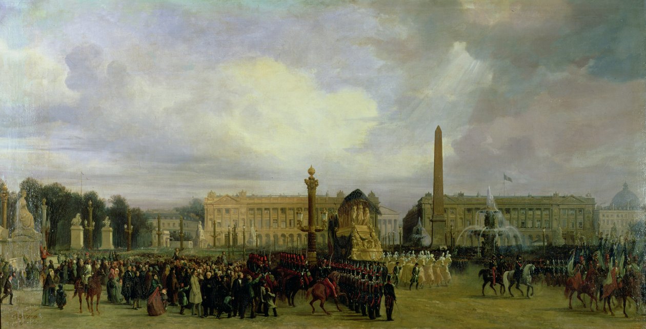 The Ceremony for the Return of Napoleon's Ashes in 1840: The Cortege ...