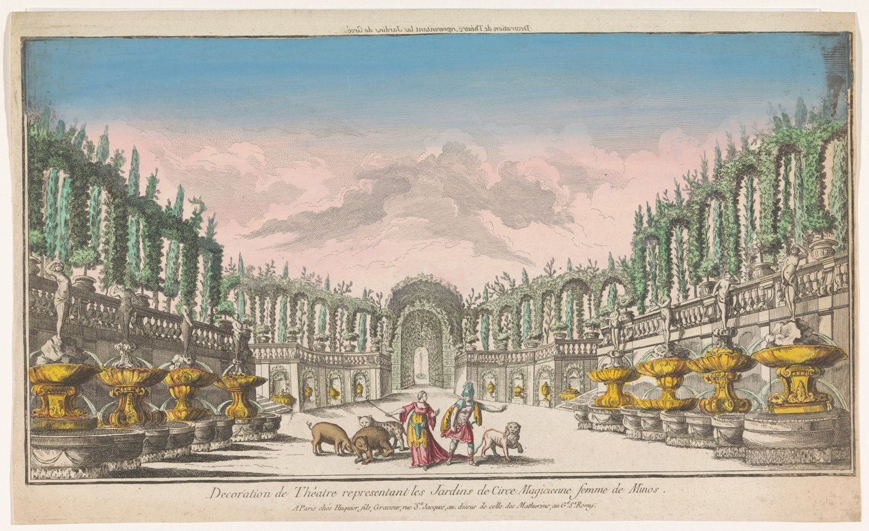 View of the Garden of Circe (Theater Decoration Representing the ...