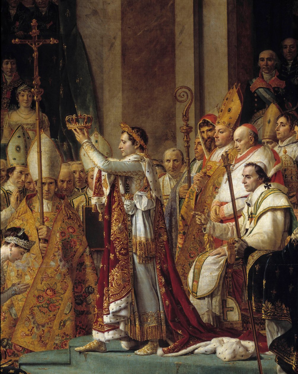 The Rite of Napoleon. Detail of Napoleon Wearing the Crown During the ...