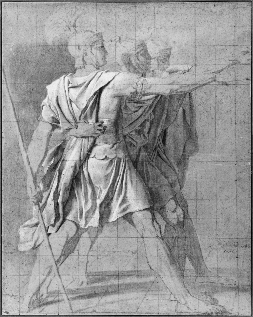 The Three Horatii Brothers, Study for 'The Oath of the Horatii'