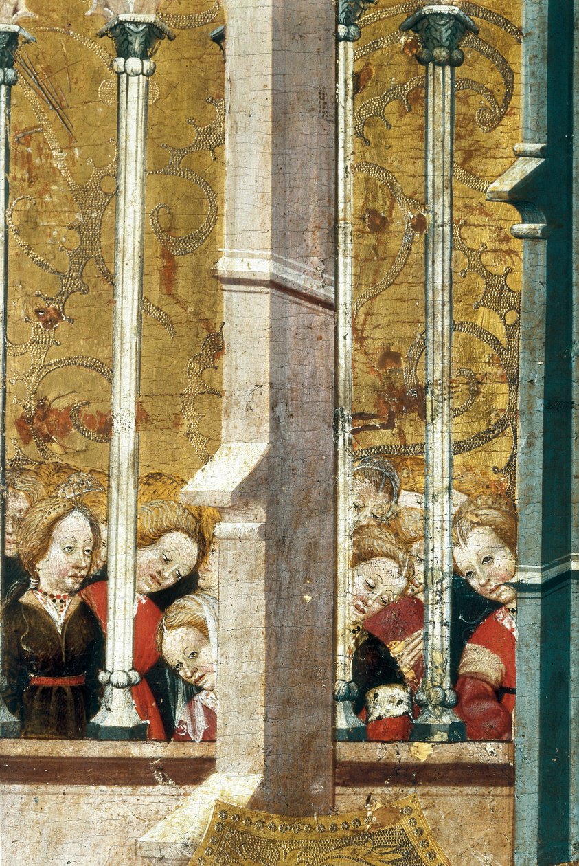 Annunciation altarpiece, detail by Jaime Ferrer II