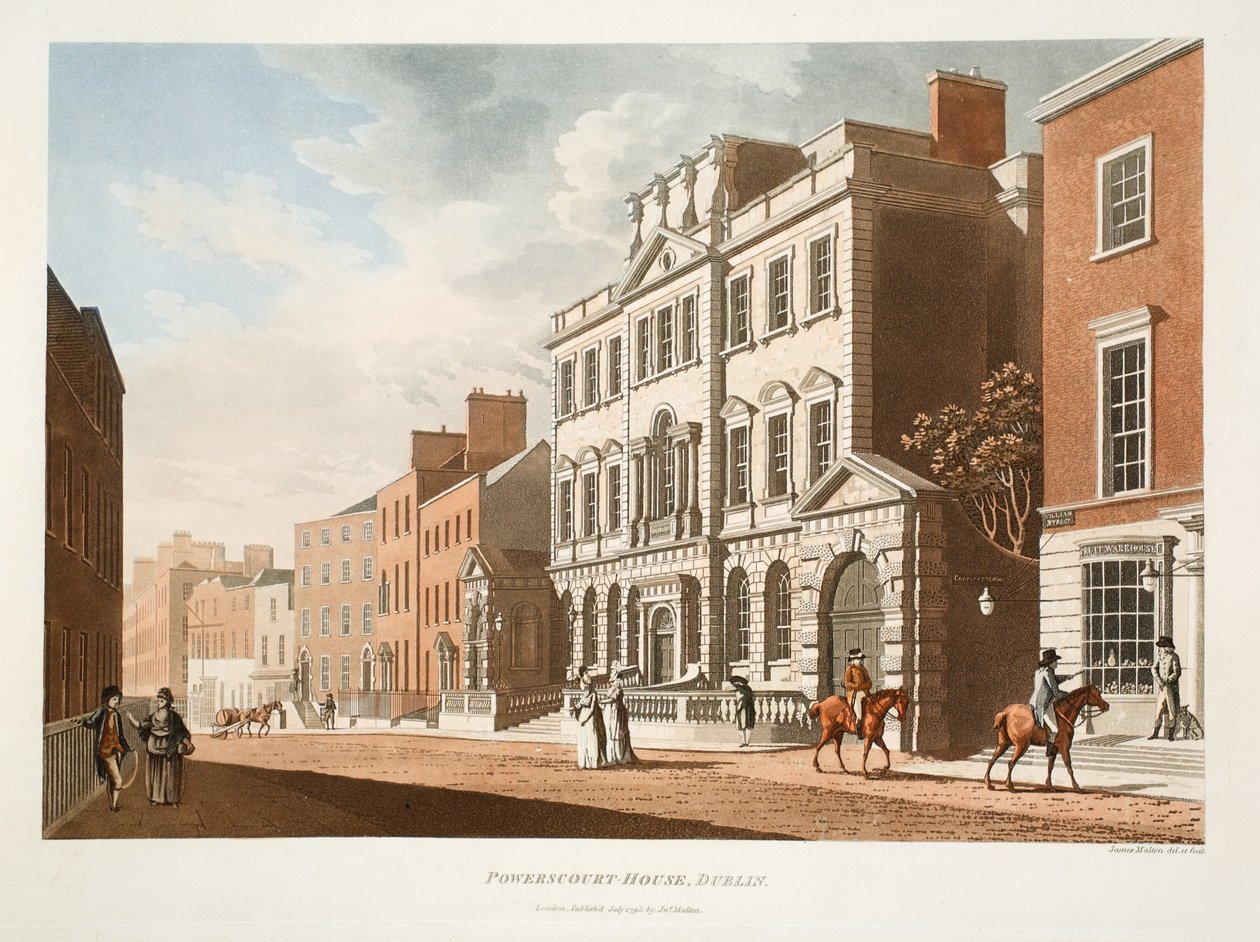 Powerscourt-House, Dublin by James Malton: Fine art print