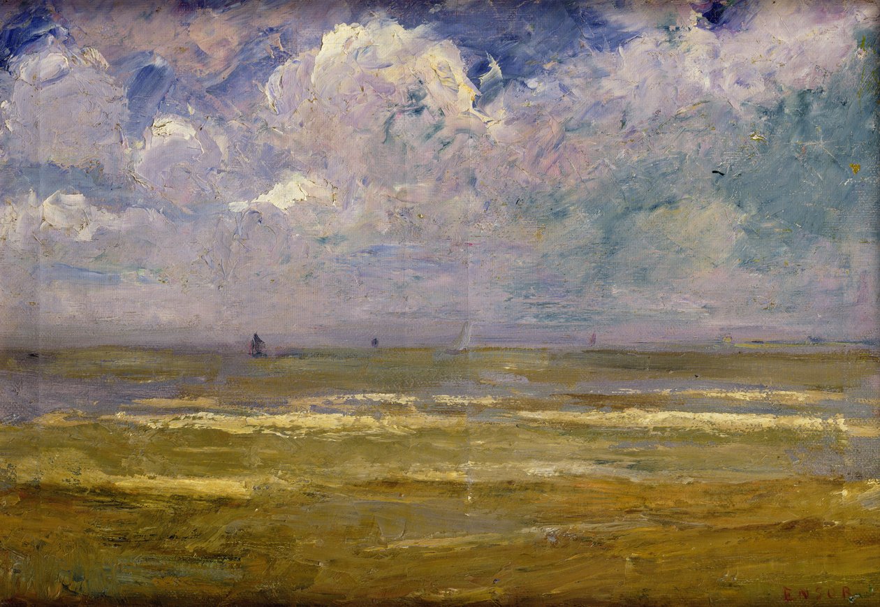Seascape by James Ensor: Highest-quality art reproduction