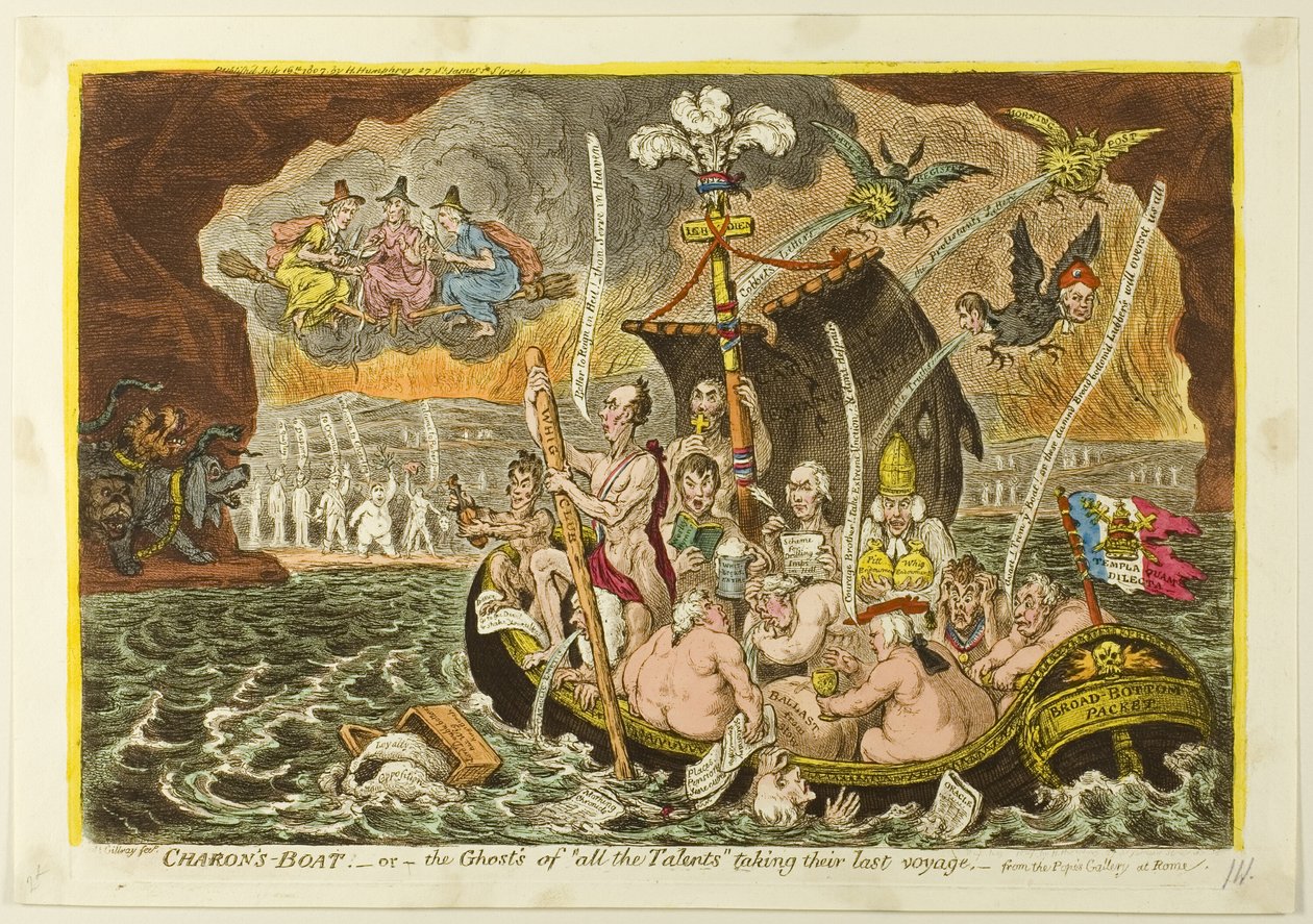 Charon's Boat by James Gillray: Premium art reproduction