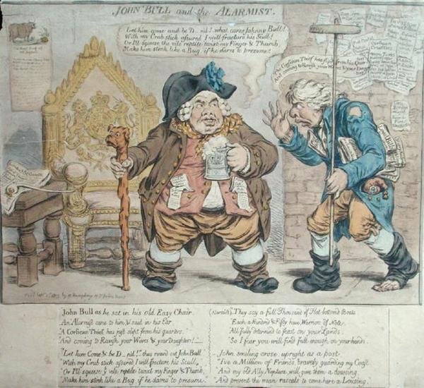 John Bull and the Alarmist by James Gillray